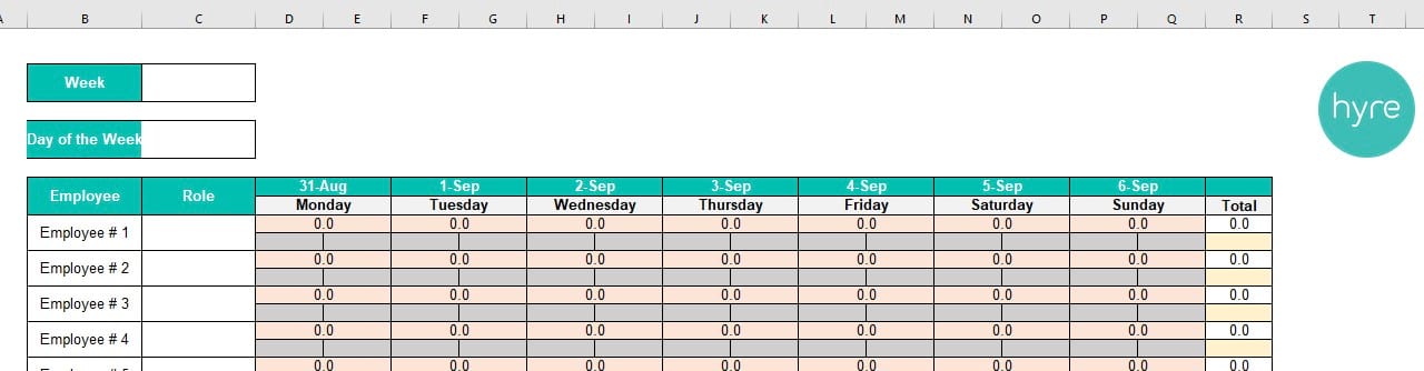 3 Simple Steps To Schedule Shifts In Excel | Hyre